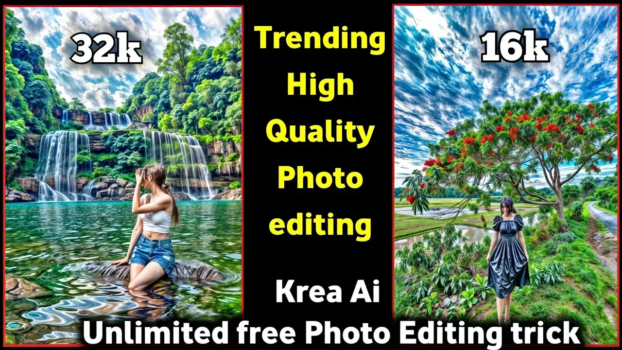 16k Photo Editing Tutorial || Normal To 16k HD Photo Editing In Krea Ai ...